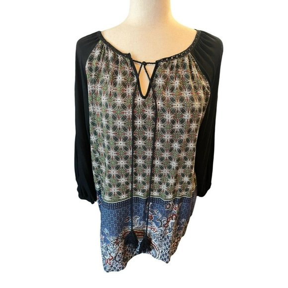 Suzanne Betro | Tops | Weekend By Suzanne Betro L Blouse Peasant Boho ...